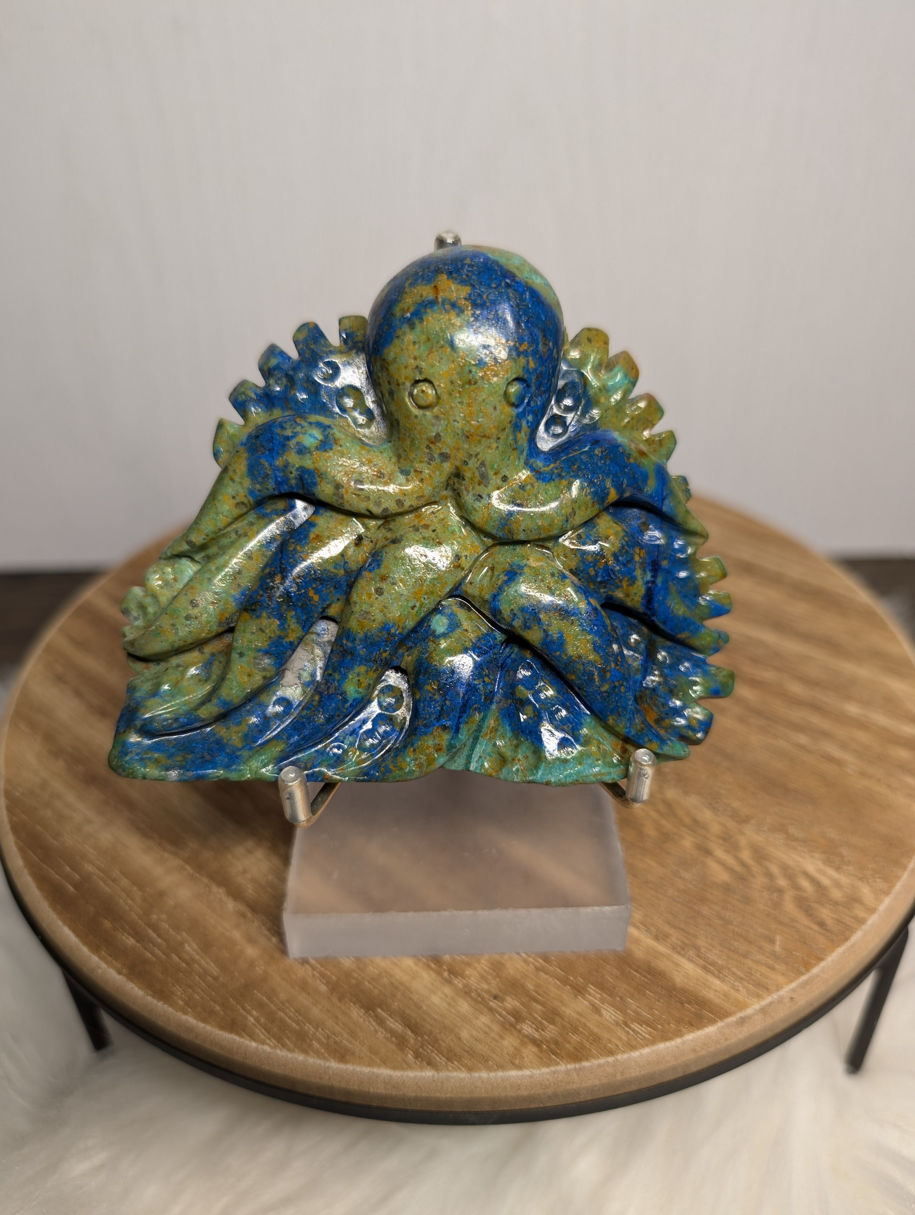 Azurite Octopus Carving – Gypsy Willow Art